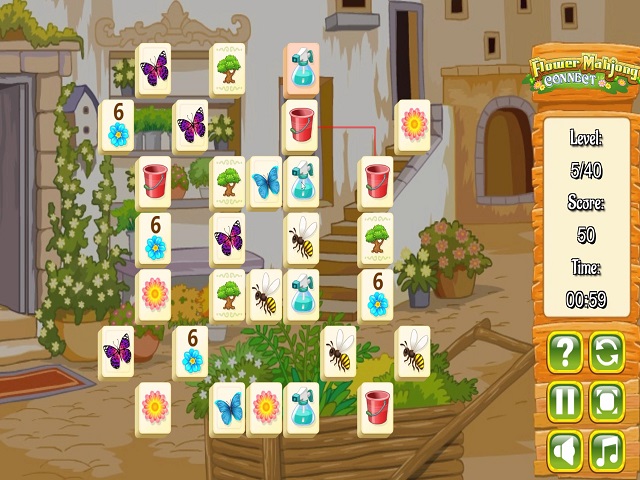 FLOWER MAHJONG CONNECT online spiel | POMU Spiele